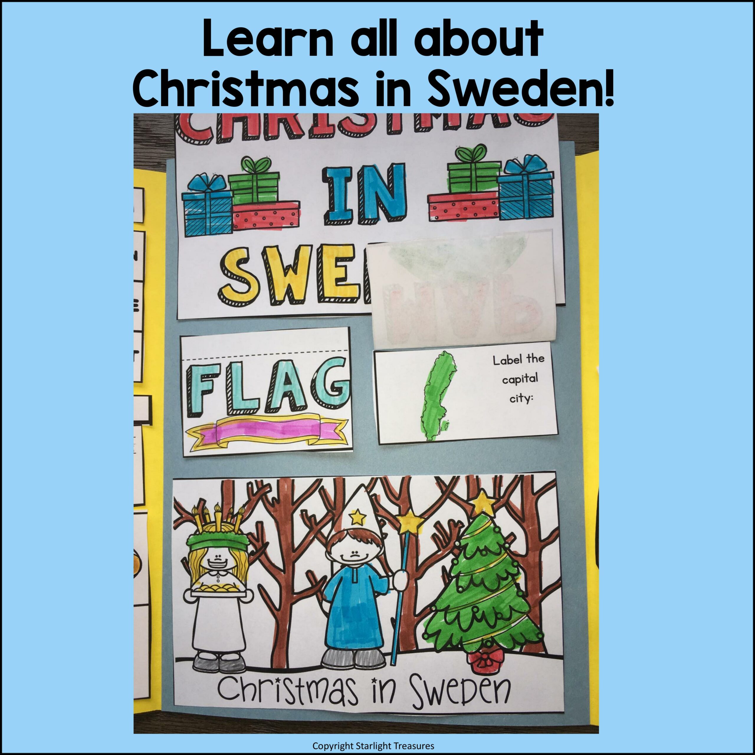 Christmas in Sweden Lapbook for Early Learners - Christmas Around the ...