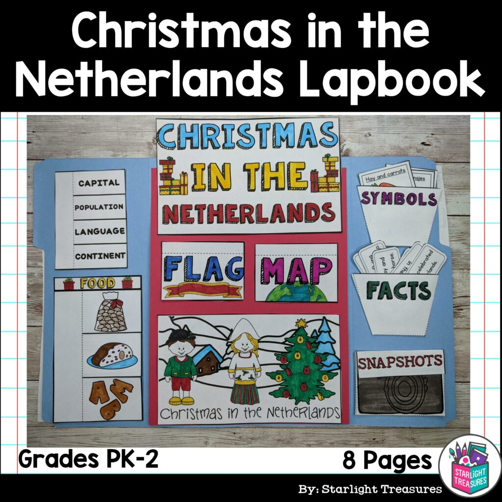Christmas in the Netherlands Lapbook for Early Learners - Christmas ...