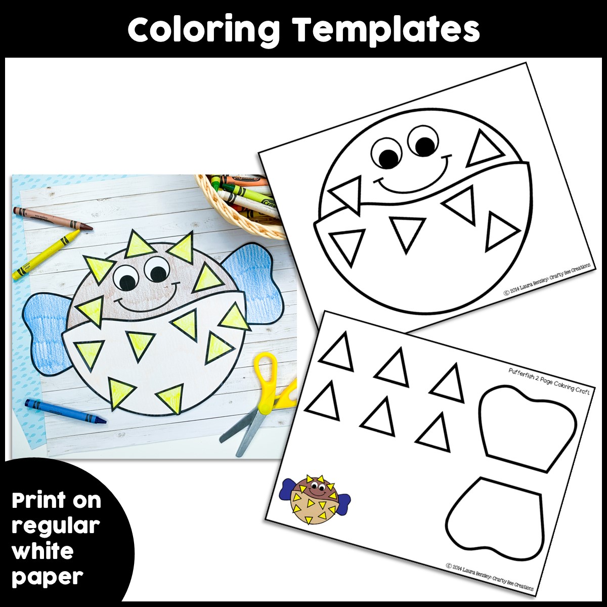 Pufferfish Craft | Ocean Animals Activity | Sea Life | Ocean Habitat ...