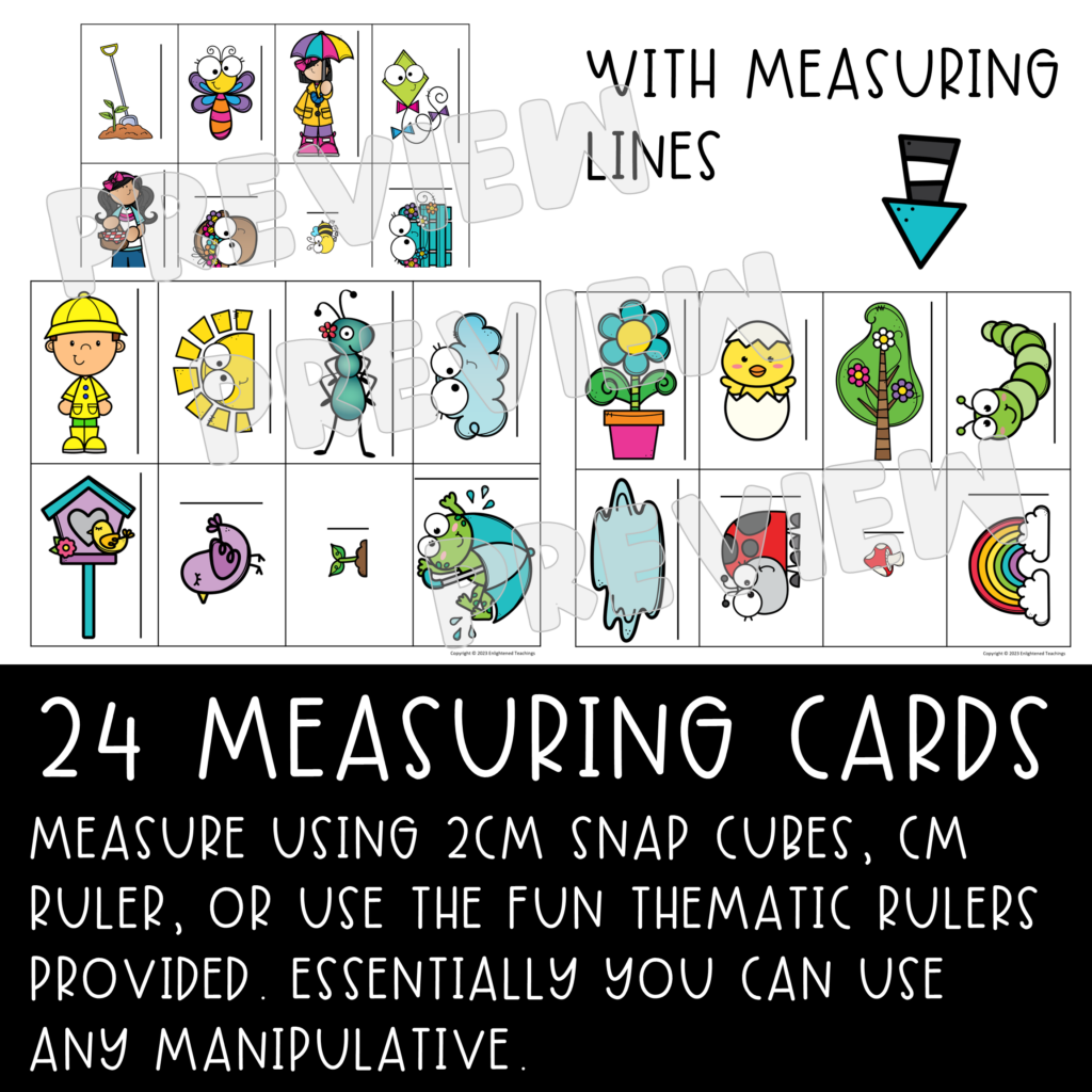 Spring Measurement Gameboard Non Standard Measuring Spring Measurement ...