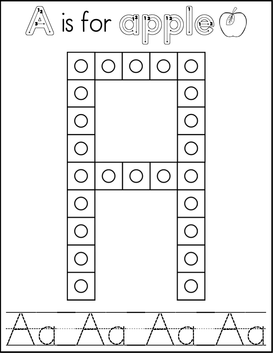 Alphabet Tracing and Snap Cube Building Activity Mats for Literacy ...