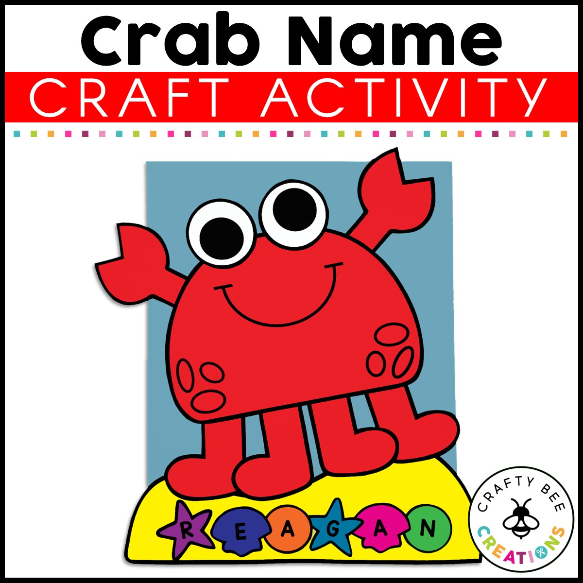 Crab Name Craft | Ocean Animals Activity | Sea Life | Ocean Habitat ...