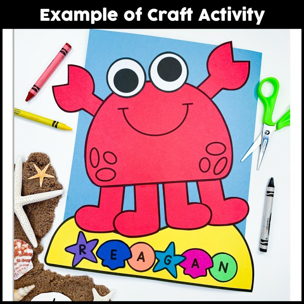 Crab Name Craft | Ocean Animals Activity | Sea Life | Ocean Habitat ...