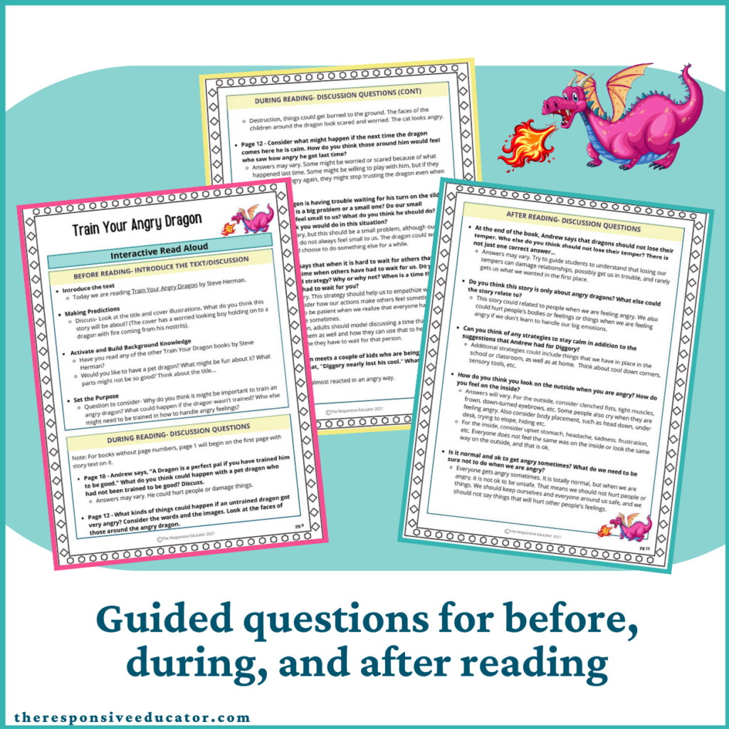 Train Your Angry Dragon (by Steve Herman) Social-Emotional Learning ...
