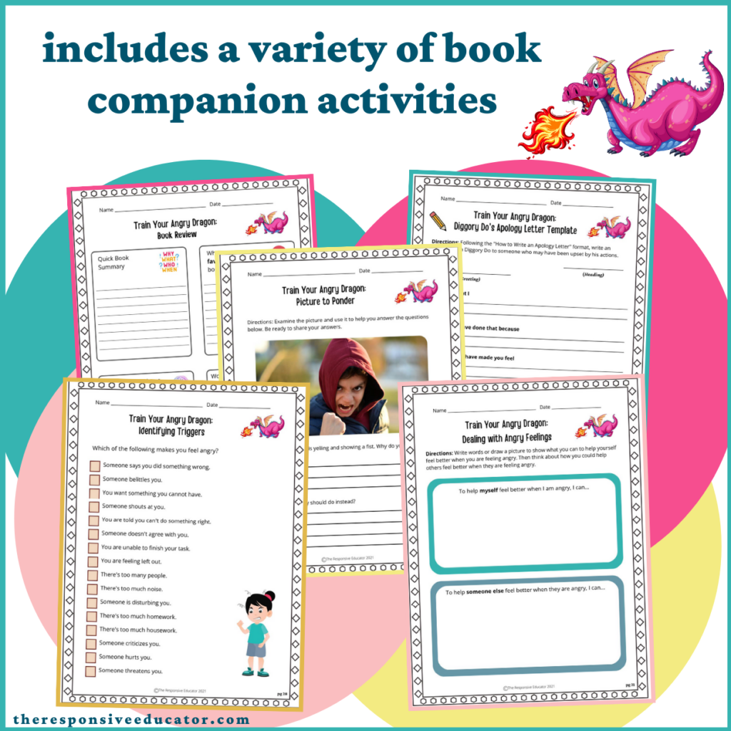 Train Your Angry Dragon Interactive Read Aloud Lesson Plan ELA SEL ...