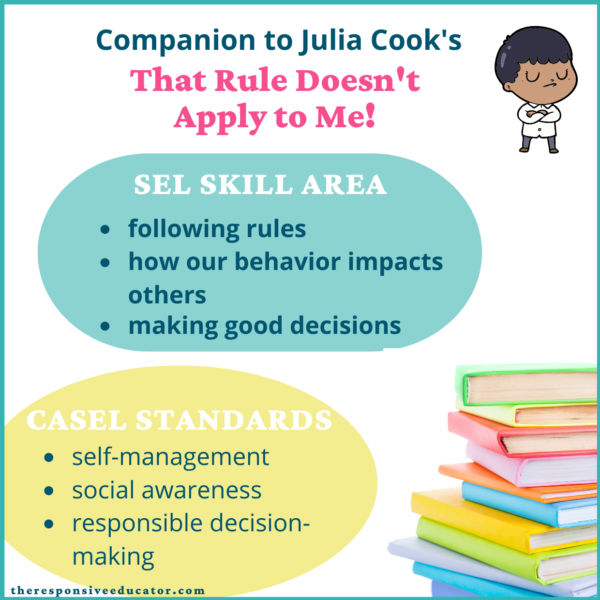 That Rule Doesn't Apply to Me! (by Julia Cook) Social-Emotional ...