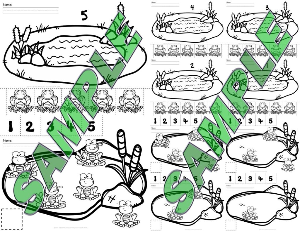 Five Green and Speckled Frogs Booklets and Worksheets Pack | Made By ...