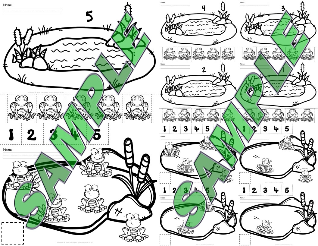 Five Green and Speckled Frogs Booklets and Worksheets Pack | Made By ...