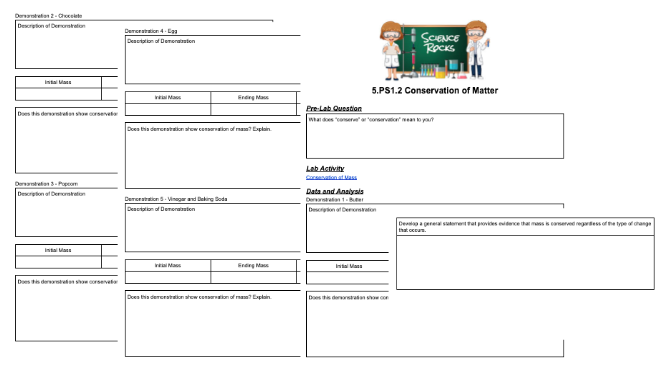 5th Grade Science Video Lab Conservation of Matter 5.PS1.2 | Made By ...
