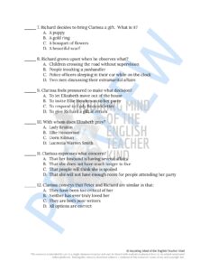Mrs. Dalloway by Virginia Woolf Quiz and Answer Key (Part 7) | Made By ...
