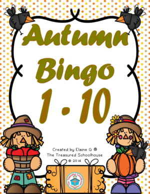 Autumn or Fall Bingo 1-10 Game | Made By Teachers