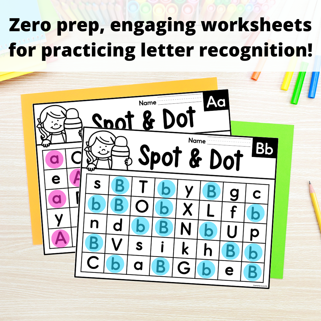 Letter Recognition Worksheets - Dot Marker Alphabet Pages | Made By ...