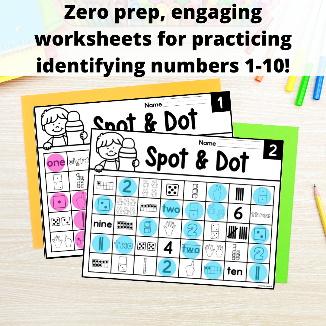 Number Sense Worksheets - Dot Marker Pages Numbers 1-10 | Made By Teachers