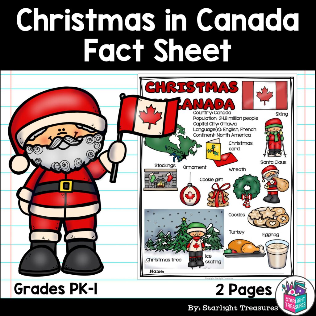 Christmas in Canada Fact Sheet for Early Readers | Made By Teachers