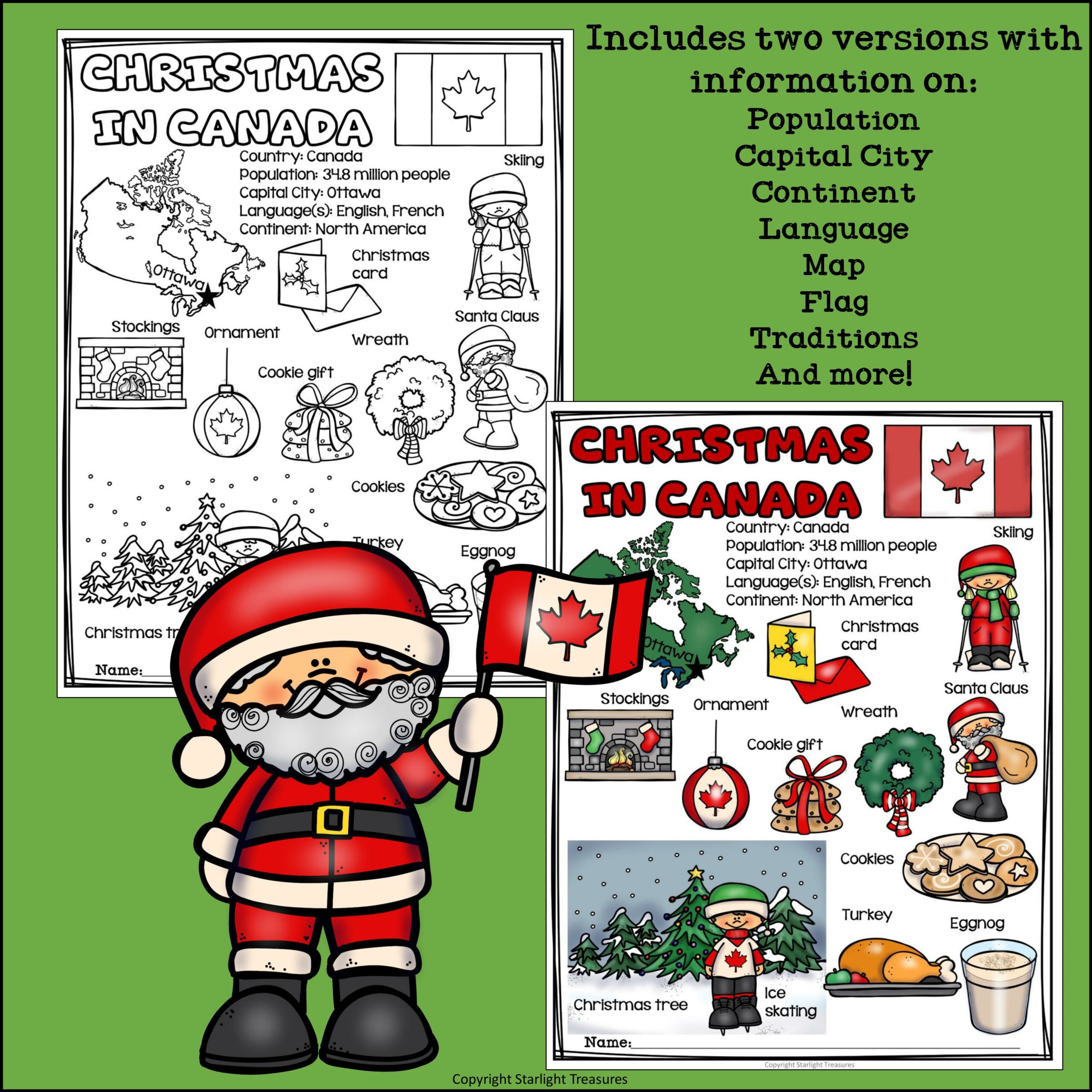 Christmas in Canada Fact Sheet for Early Readers | Made By Teachers