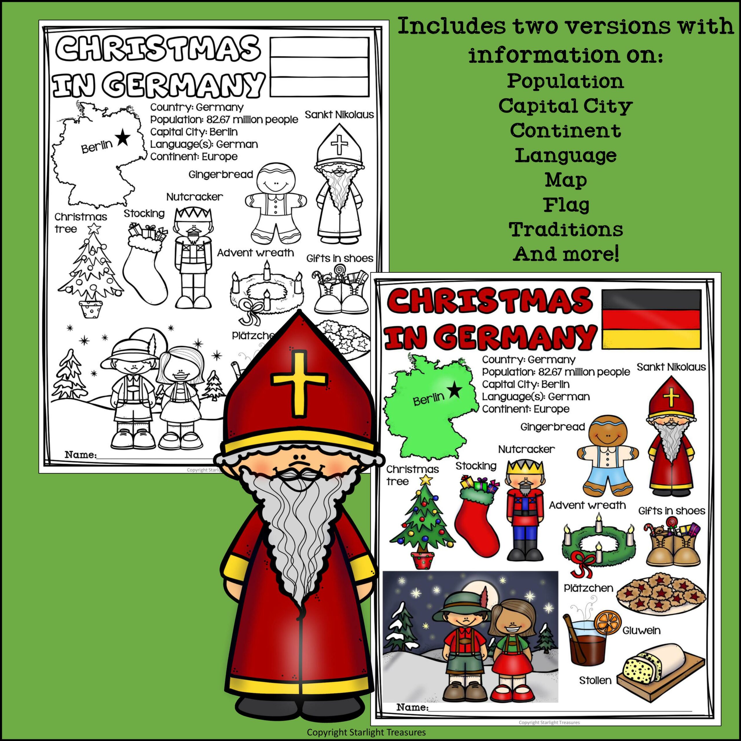 Christmas in Germany Fact Sheet for Early Readers | Made By Teachers