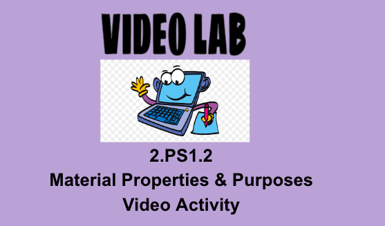 2nd Grade Science Video Lab Activity 2.PS1.2 Materials Properties ...