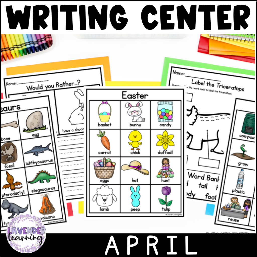 April Writing Prompts for Kindergarten and 1st Grade - Spring Writing ...