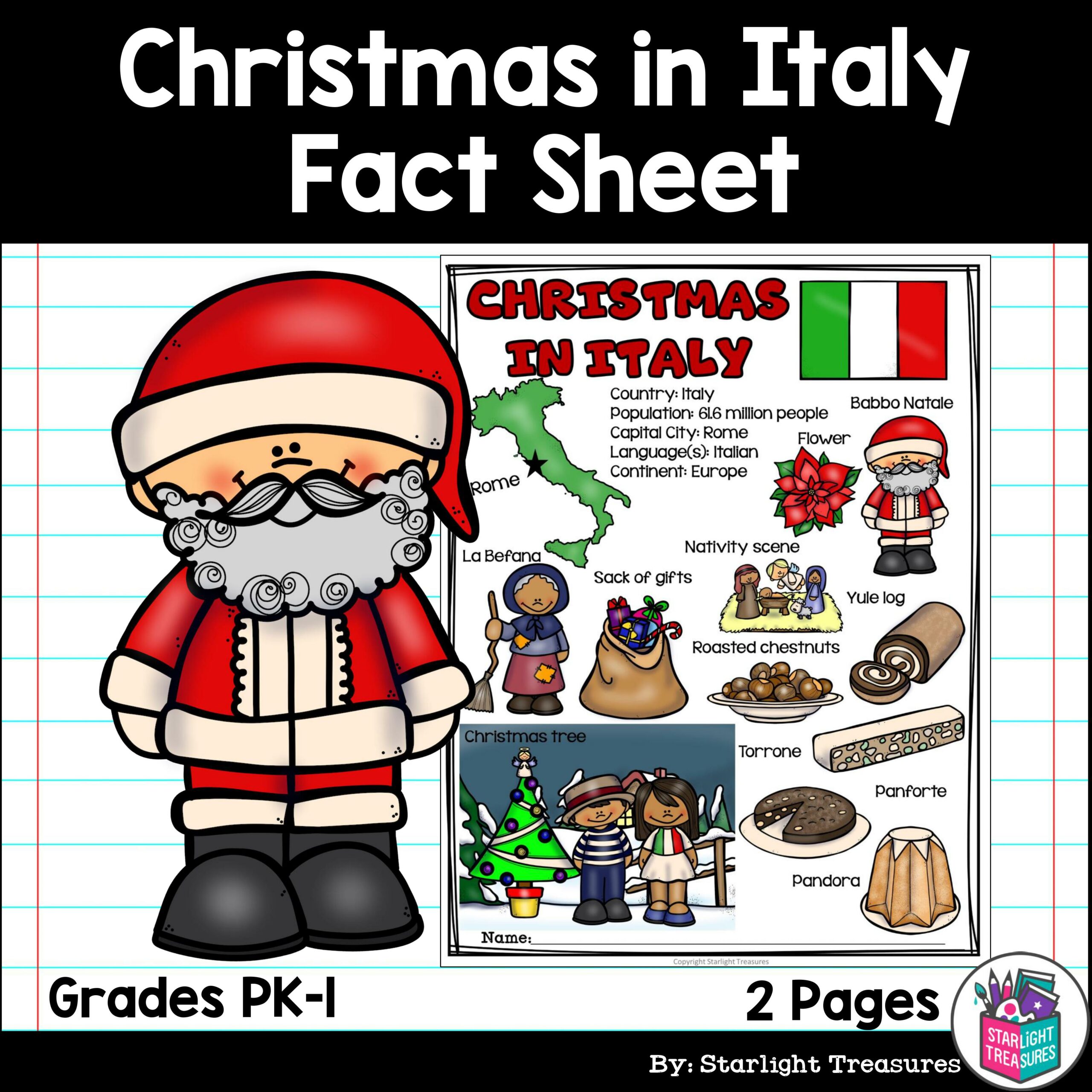 Christmas in Italy Fact Sheet for Early Readers | Made By Teachers