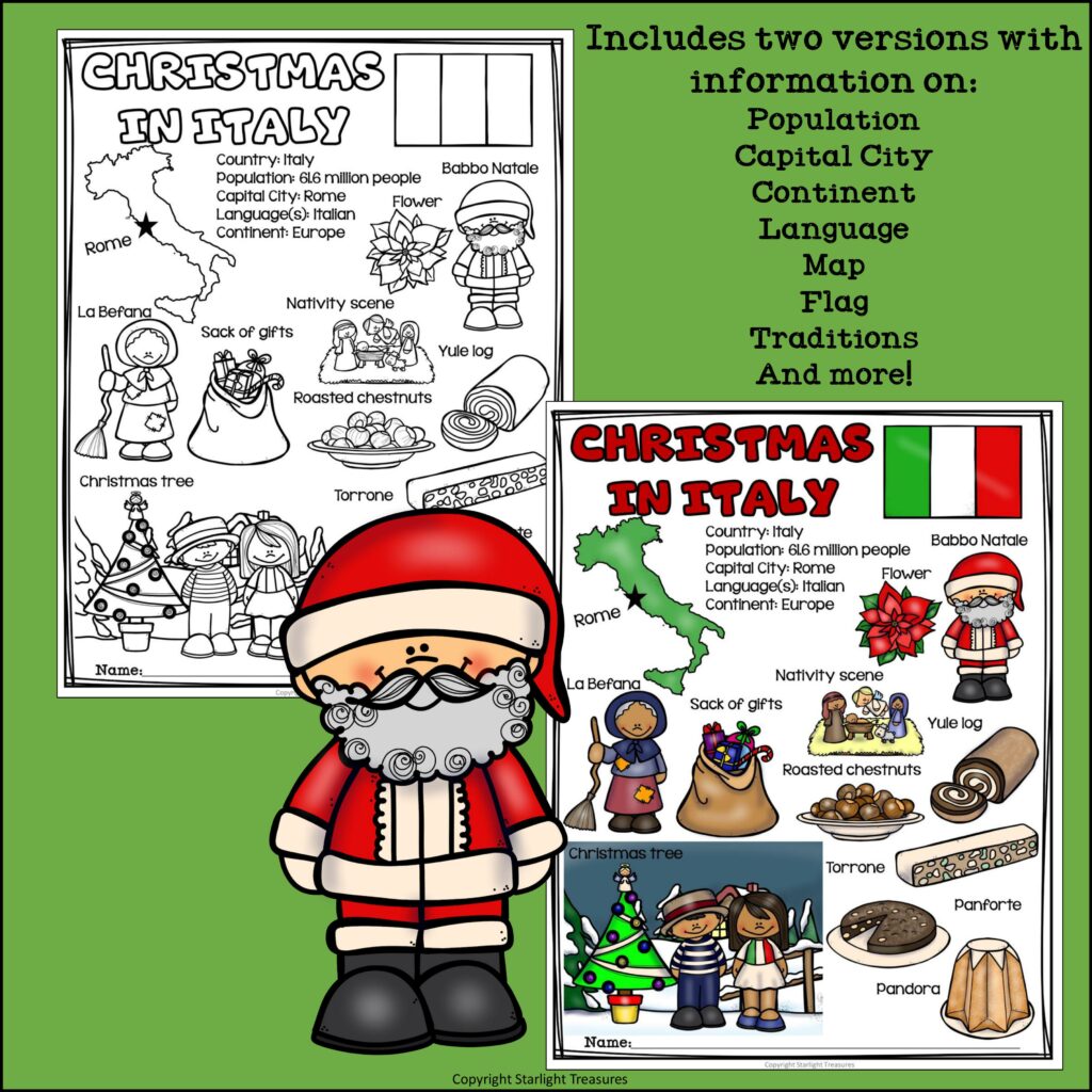 Christmas in Italy Fact Sheet for Early Readers | Made By Teachers