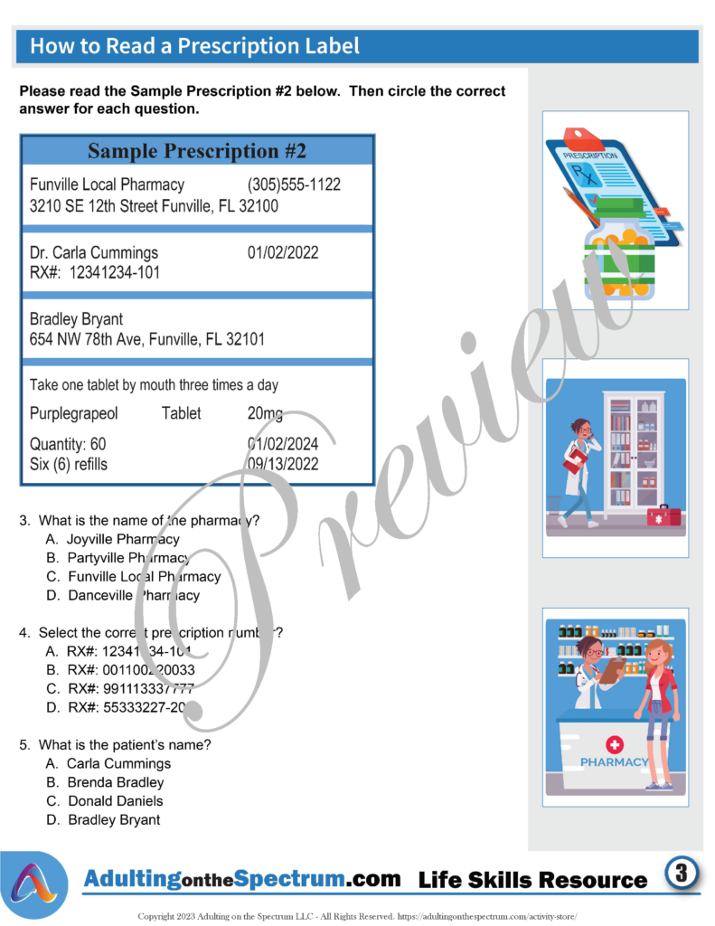 Practical Life Skills - How to Read a Prescription Label | Made By Teachers