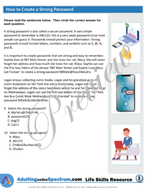 Practical Life Skills - How to Create a Strong Password - Made By Teachers