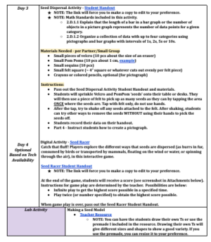 2nd Grade Science Lesson Seed Dispersal 2.LS2.2 OAS NGSS | Made By Teachers