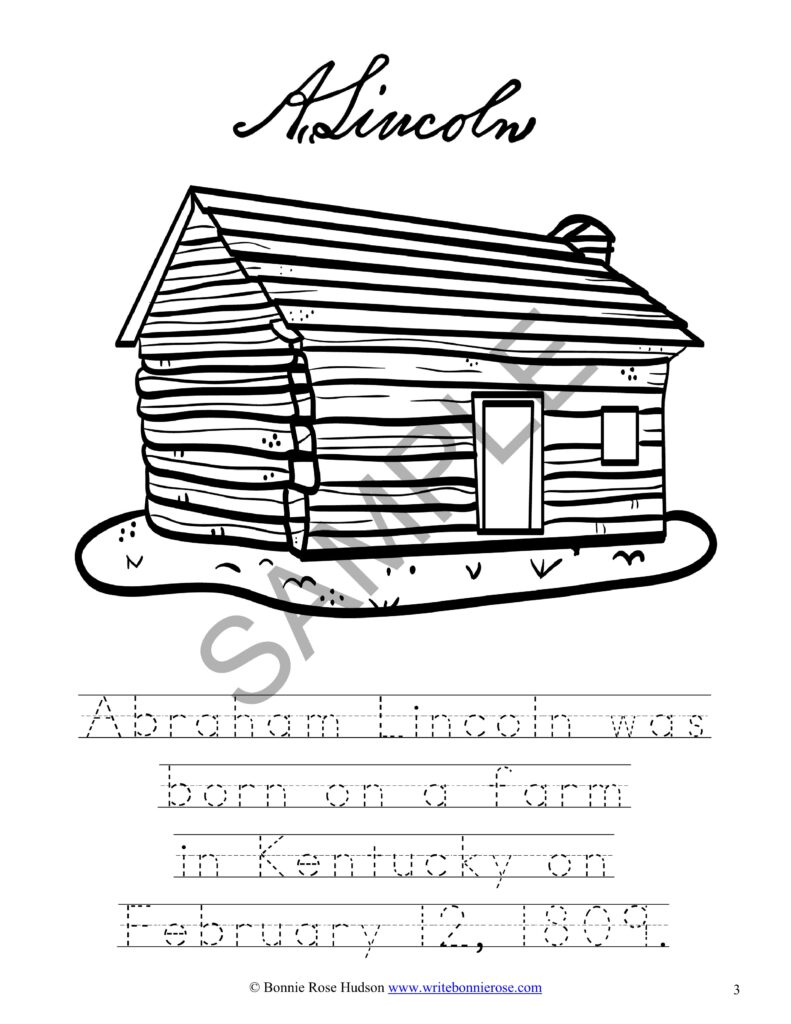 Abraham Lincoln Coloring Book-Level B | Made By Teachers