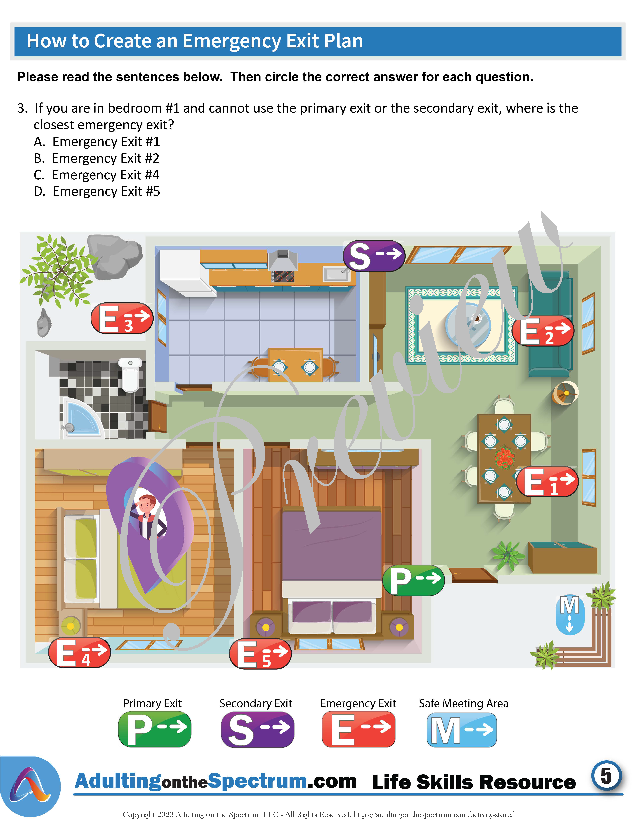 Practical Life Skills Activity - How to Create an Emergency Exit Plan ...