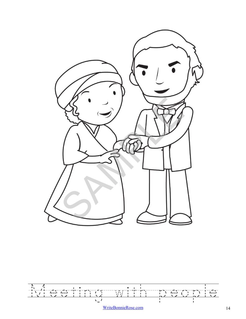 Abraham Lincoln Coloring Book-Level A | Made By Teachers