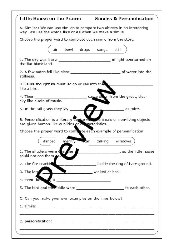 Laura Ingalls Wilder "Little House on the Prairie" worksheets | Made By ...