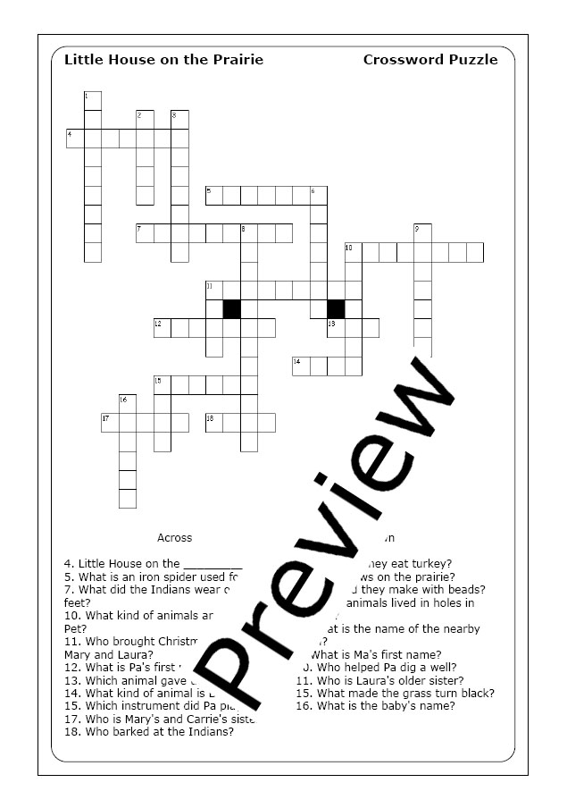 Laura Ingalls Wilder "Little House on the Prairie" worksheets | Made By ...