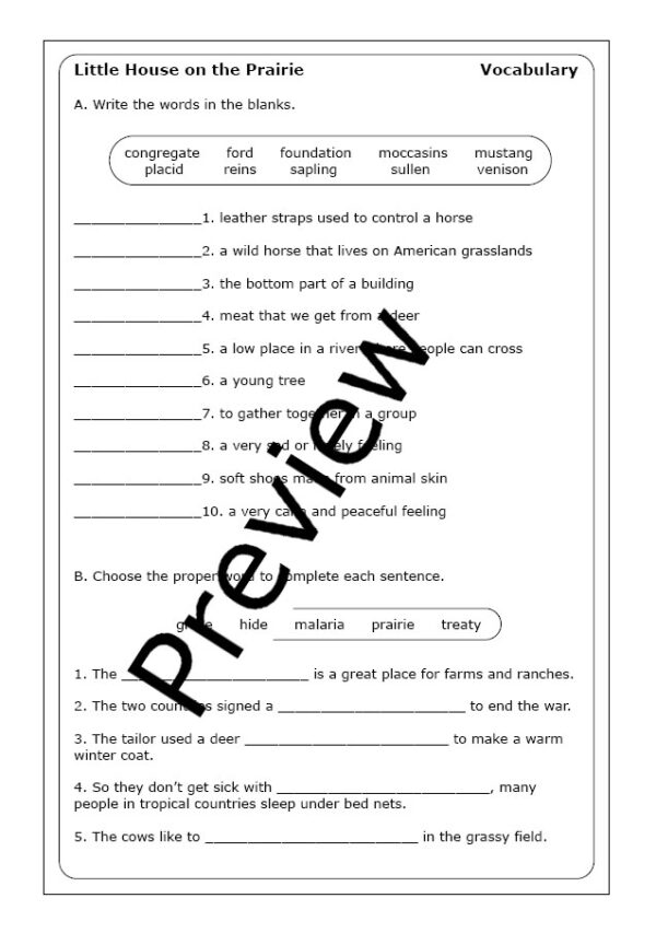 Laura Ingalls Wilder "Little House on the Prairie" worksheets | Made By ...