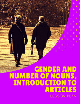 Gender and Number of Nouns – Introduction to Articles Lesson Plan for ...