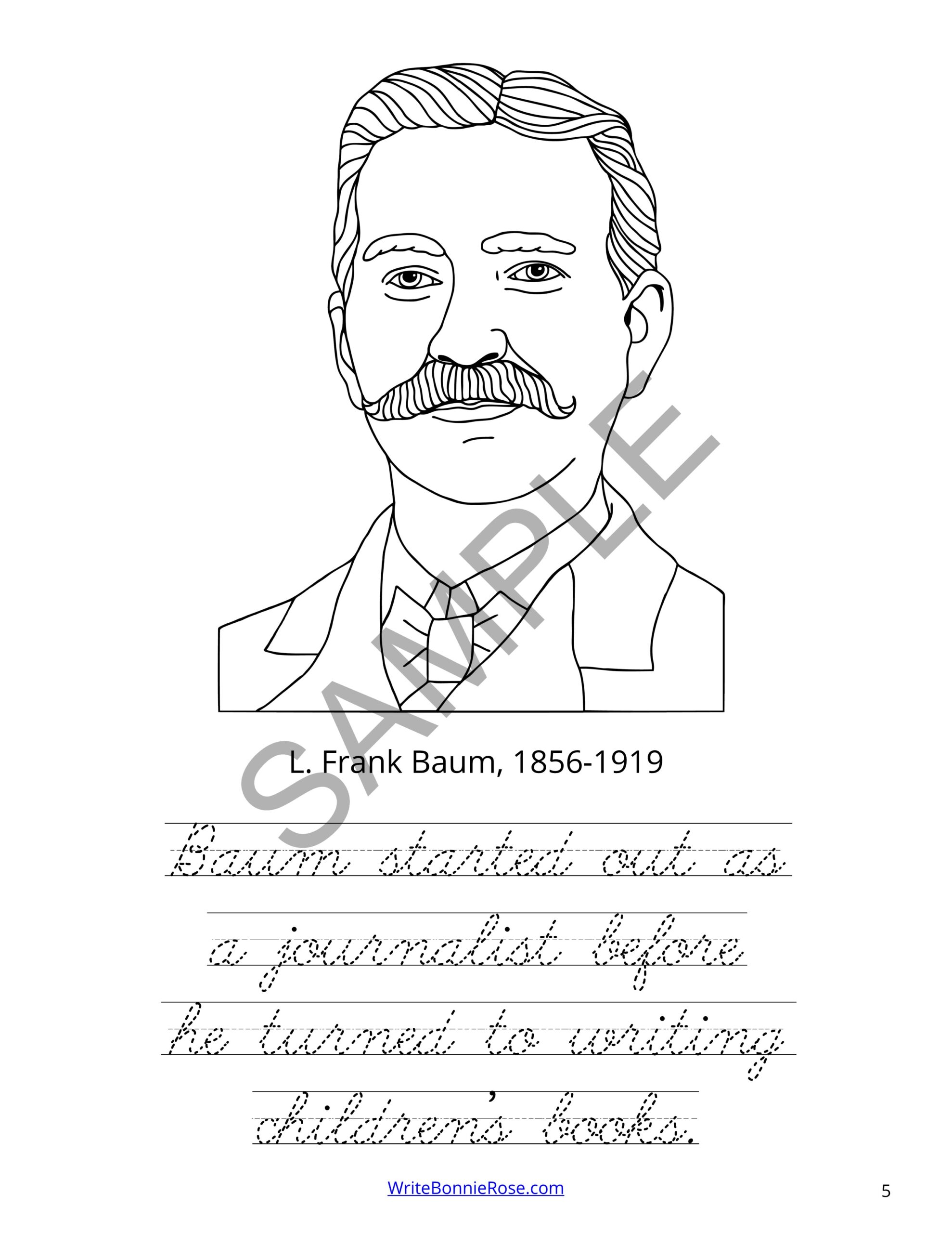 Famous American Authors Coloring Book-Level C | Made By Teachers