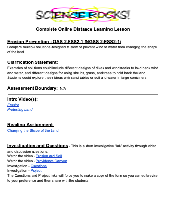Complete Online Distance Learning Earth Science Bundle 2nd Grade OAS ...