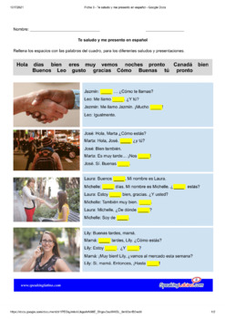 Greetings and Introductions: Subject Pronouns YO & TU Lesson Plan for ...
