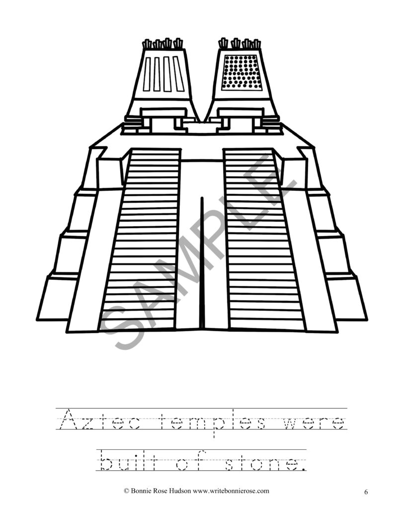 Ancient History Coloring Book: Aztec-Level B | Made By Teachers