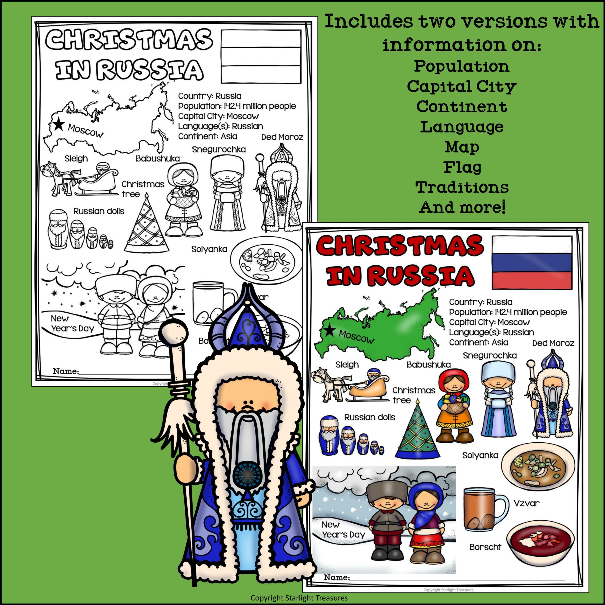 Christmas in Russia Fact Sheet for Early Readers | Made By Teachers