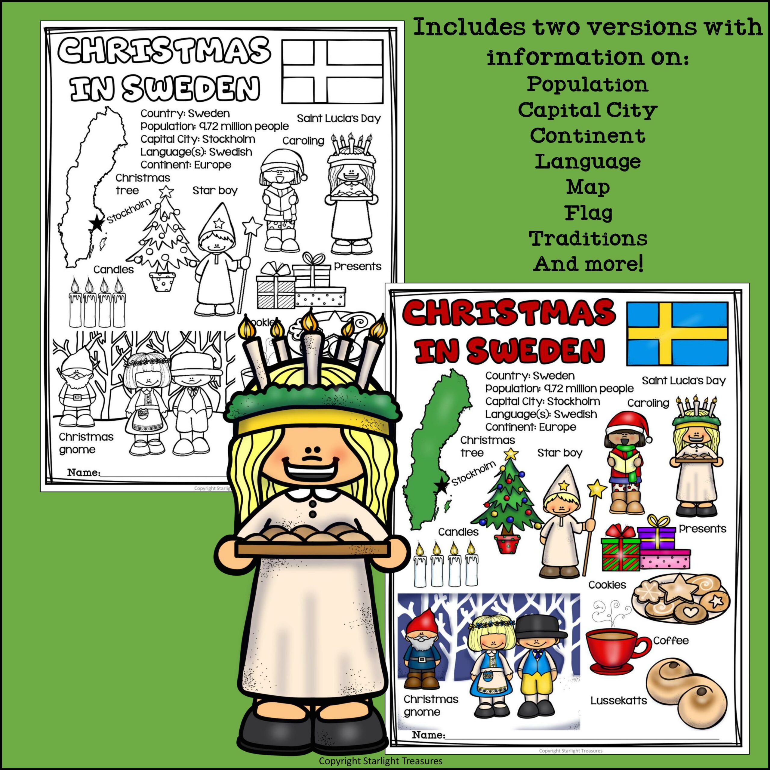 Christmas in Sweden Fact Sheet for Early Readers | Made By Teachers