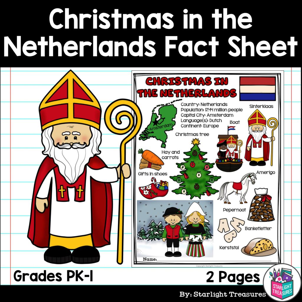 Christmas in the Netherlands Fact Sheet for Early Readers | Made By ...