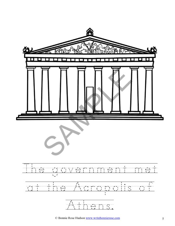 Ancient History Coloring Book: Greece-Level B | Made By Teachers