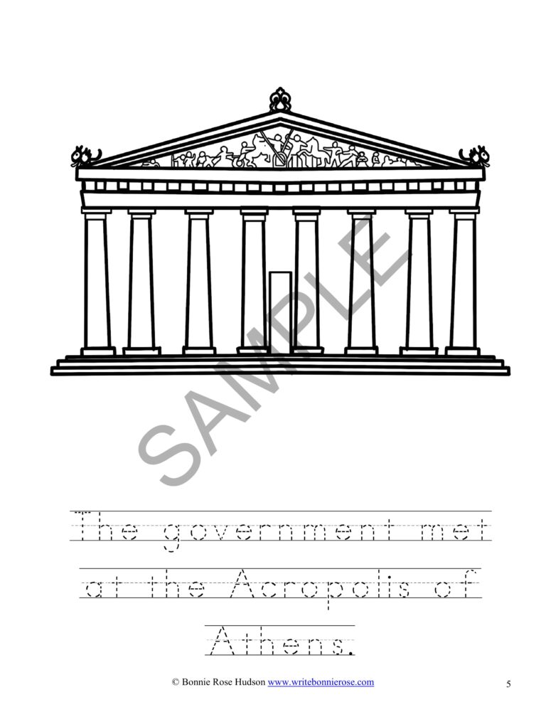 Ancient History Coloring Book: Greece-Level B | Made By Teachers