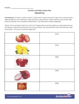 Numbers 100-1000 Lesson Plan for Spanish 1 | Made By Teachers