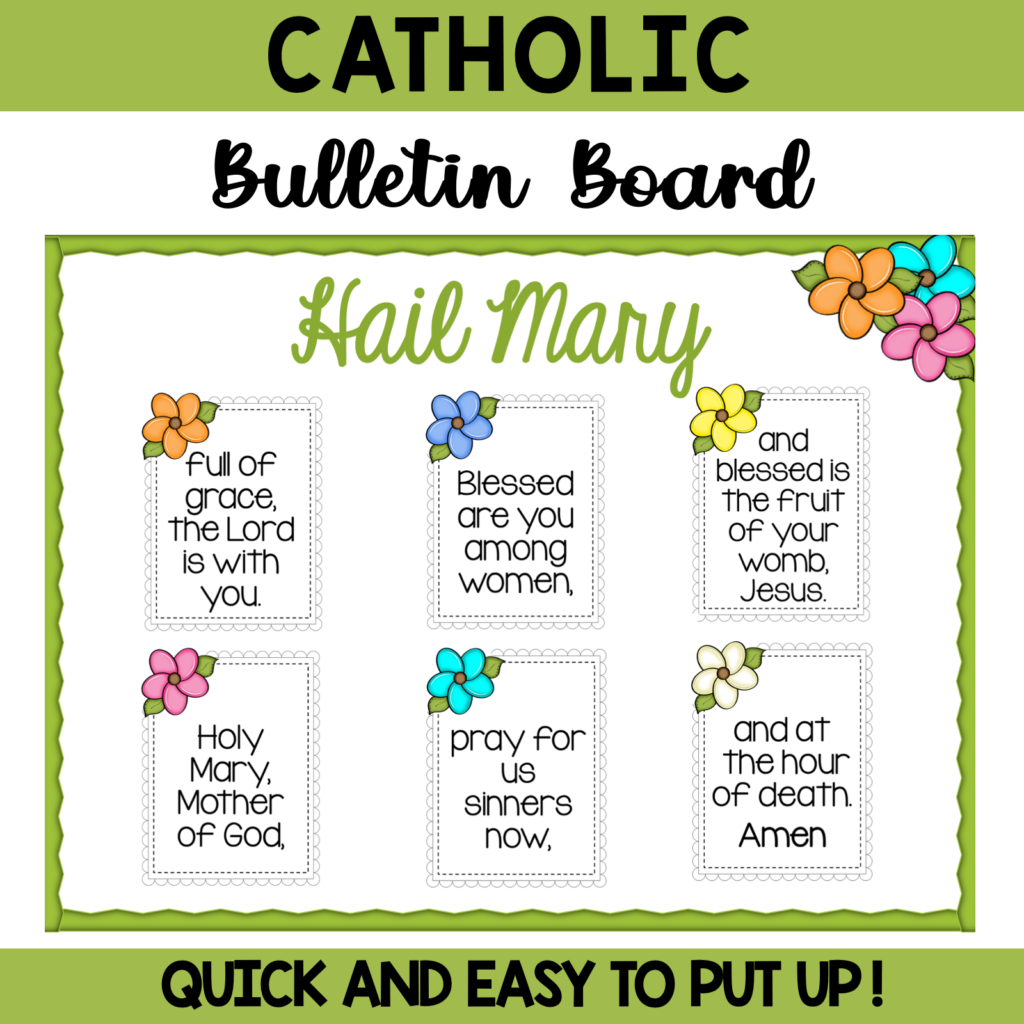 Catholic Bulletin Board: Hail Mary Prayer Posters | Made By Teachers