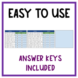 Multiplying Polynomials Activities Digital Resource Bundle | Made By ...