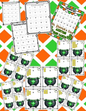St. Patrick's Day Addition Task Cards or SCOOT Game | Made By Teachers