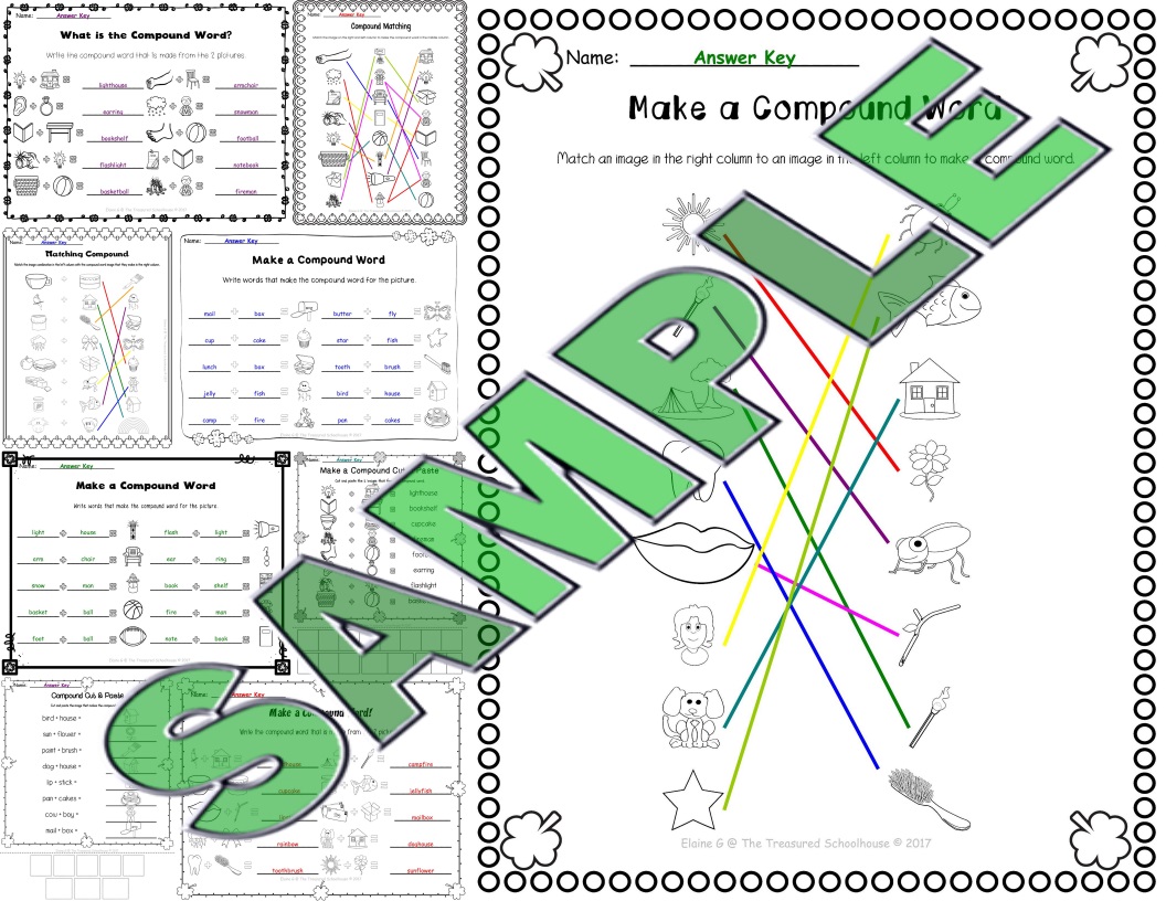 Compound Word Puzzle Cards and Worksheets for St. Patrick's Day | Made ...