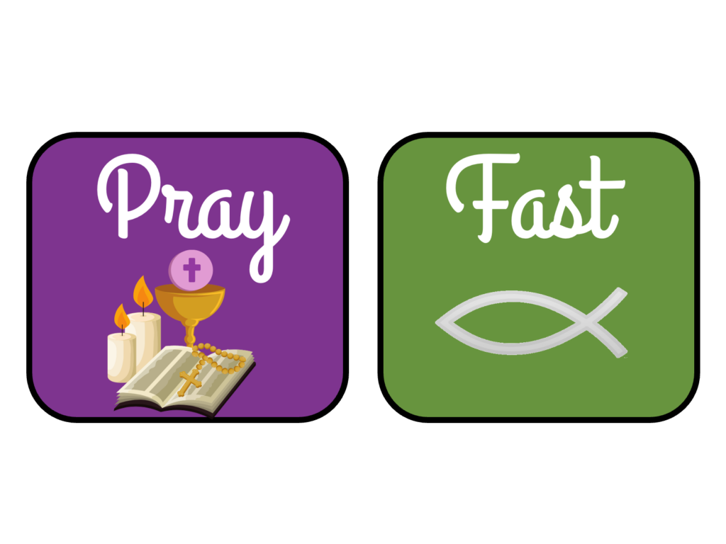 Christian Bulletin Board: Lent, Pray, Fast, Give! | Made By Teachers