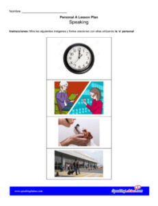 Personal A Lesson Plan for Spanish 1 | Made By Teachers